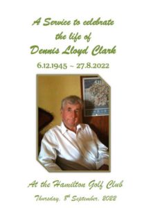 Memorial Tribute Dennis Clark - F Greed & Sons Funerals