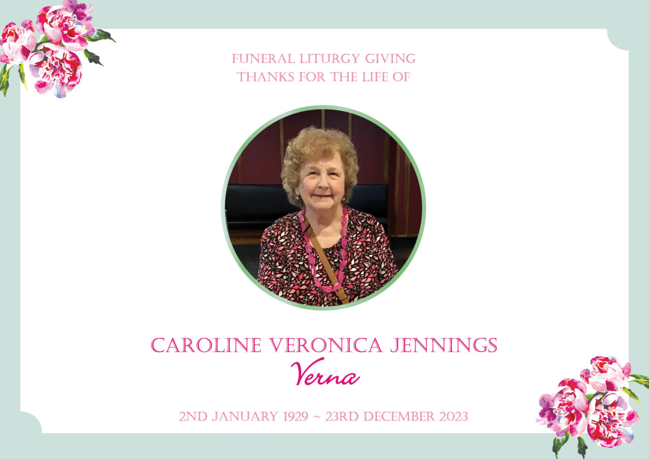 Memorial Tribute Caroline Veronica Jennings - F Greed & Sons Funerals