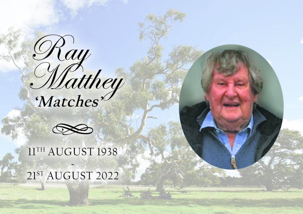 Memorial Tribute Raymond John Matthey - F Greed & Sons Funerals