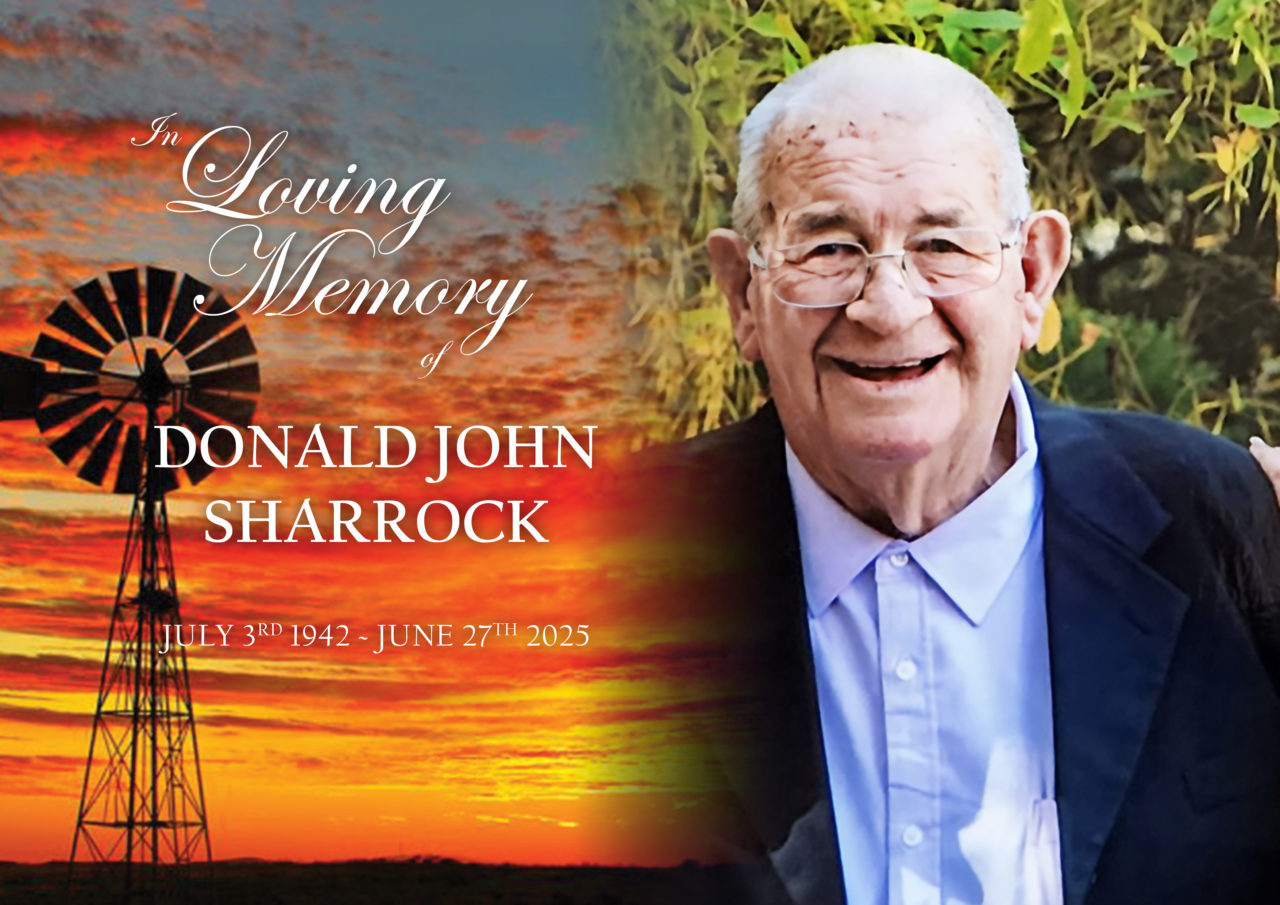 Memorial Tribute template - SHARROCK DON - F Greed & Sons Funerals