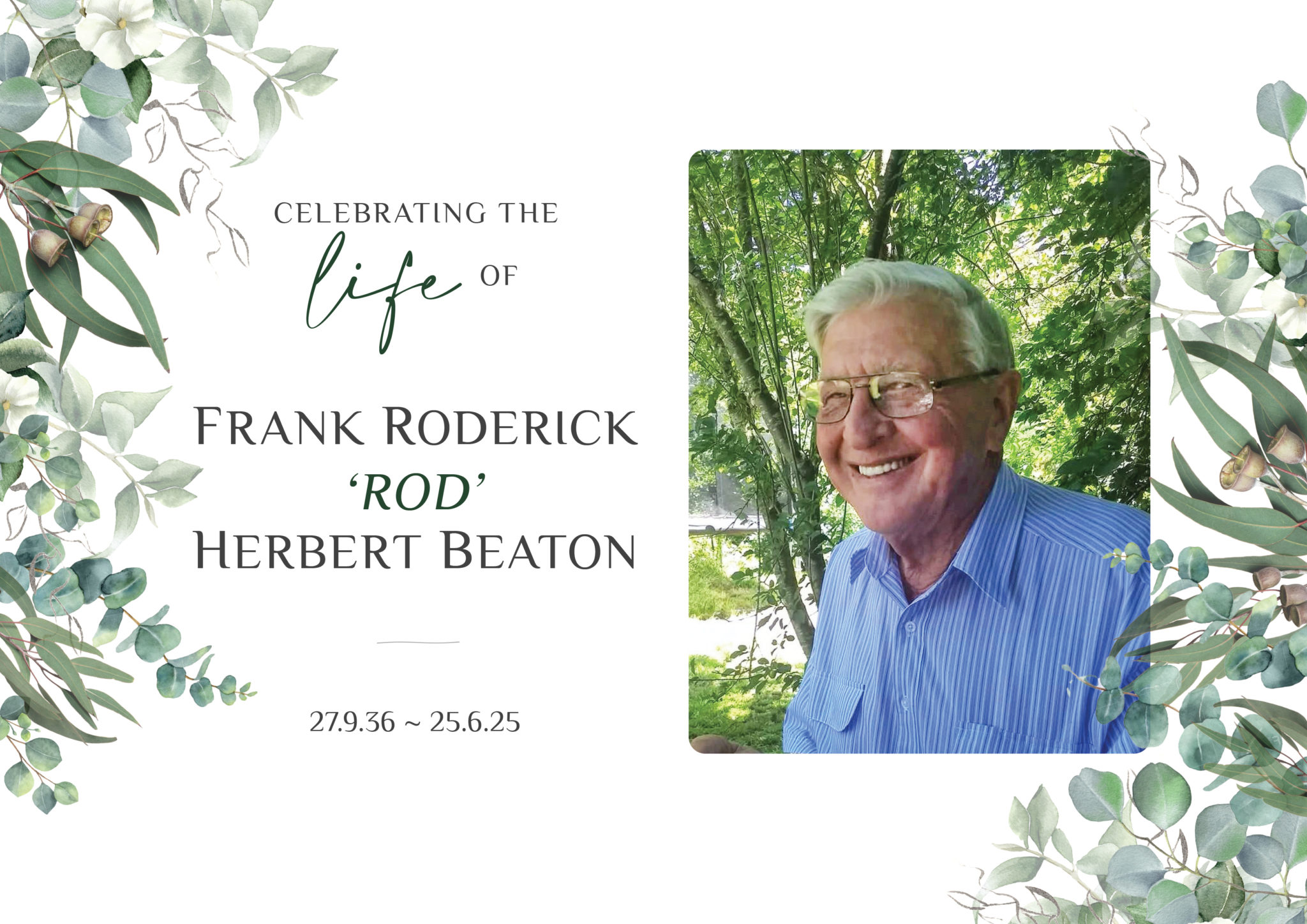 Memorial Tribute Frank Beaton - F Greed & Sons Funerals