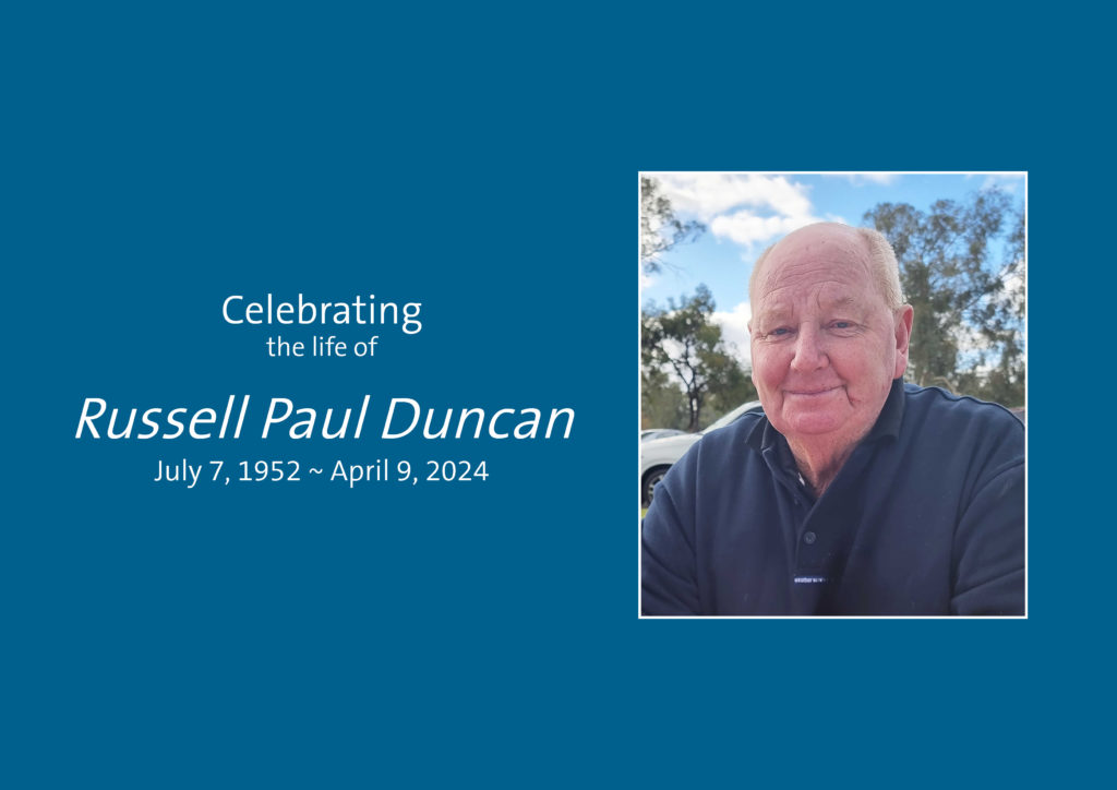 Memorial Tribute template - DUNCAN RUSSELL - F Greed & Sons Funerals