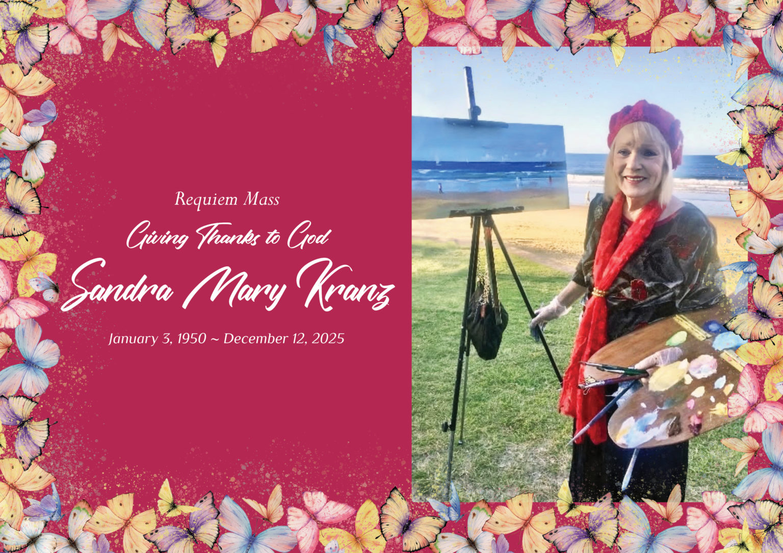 Memorial Tribute template-SANDRA MARY KRANZ - F Greed & Sons Funerals