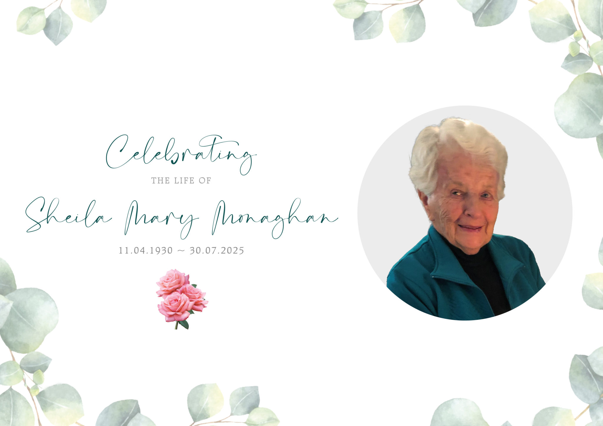 Memorial Tribute - Sheila Monaghan - F Greed & Sons Funerals